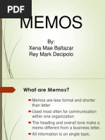 Memo Writing PPT Slides | PDF | Memorandum | Paragraph