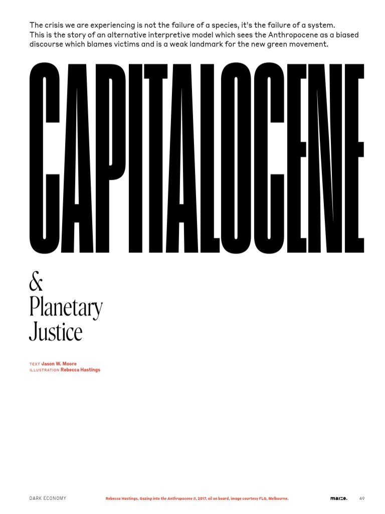 The Capitalocene and Planetary Justice PDF | PDF | Anthropocene | Marx's Theory Of Alienation