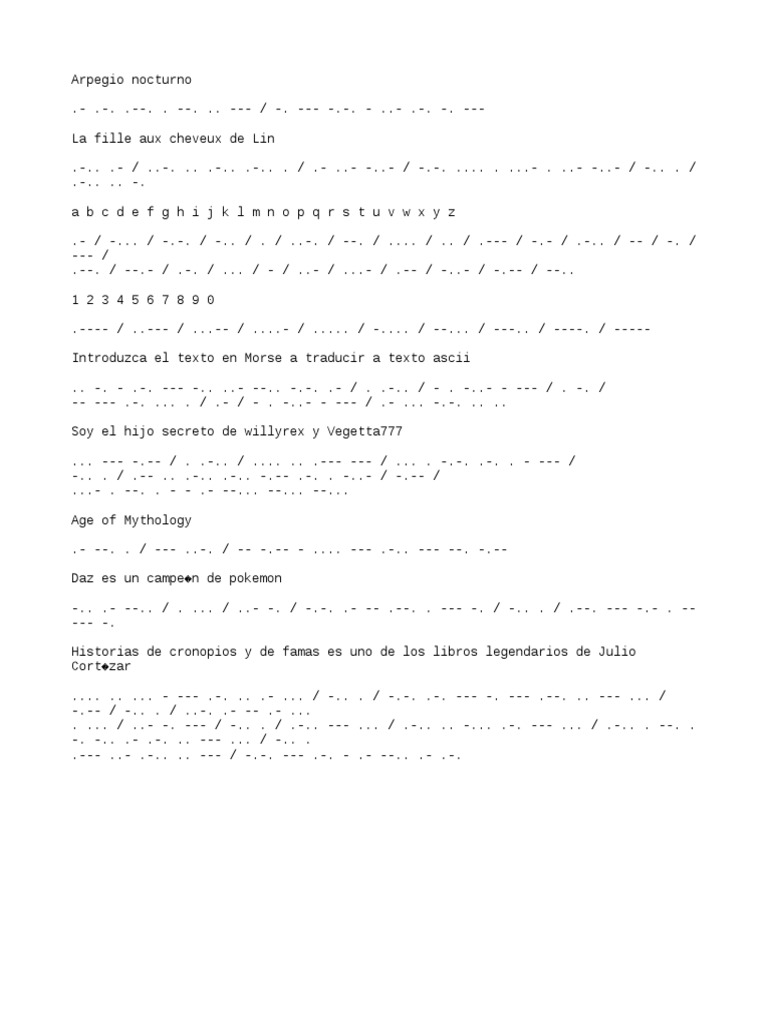 Ejercicios de Código Morse | PDF