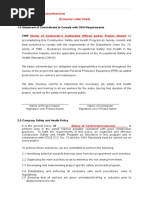 DOLE Construction Safety Program Template | PDF | Personal Protective ...