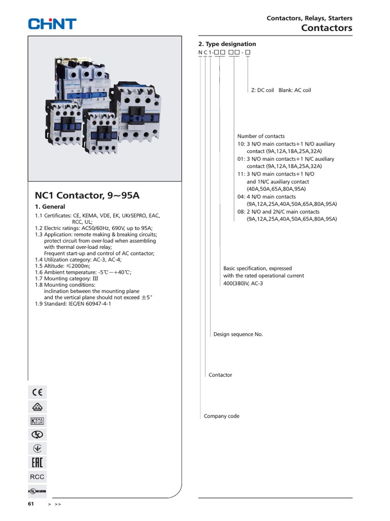 NC1 PDF | PDF | Relay | Alternating Current