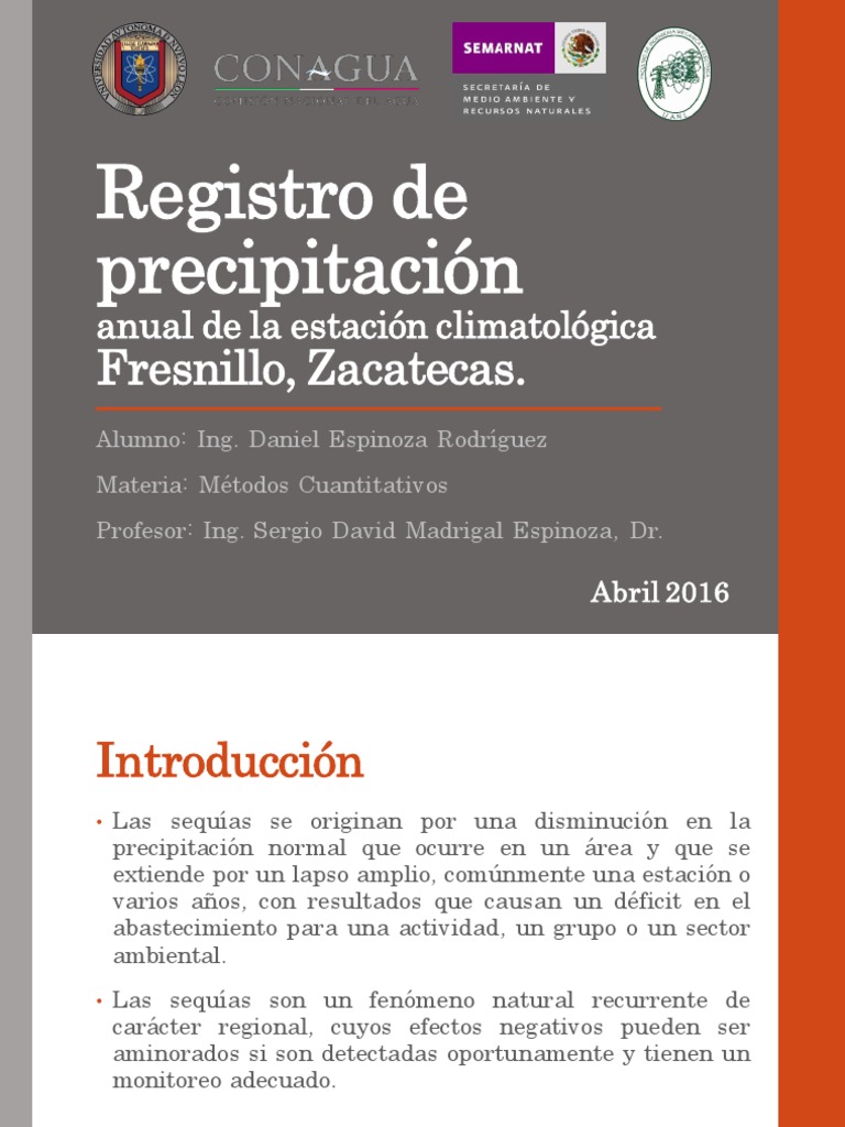 Análisis de Precipitación en Fresnillo | PDF | Meteorología | Sequía