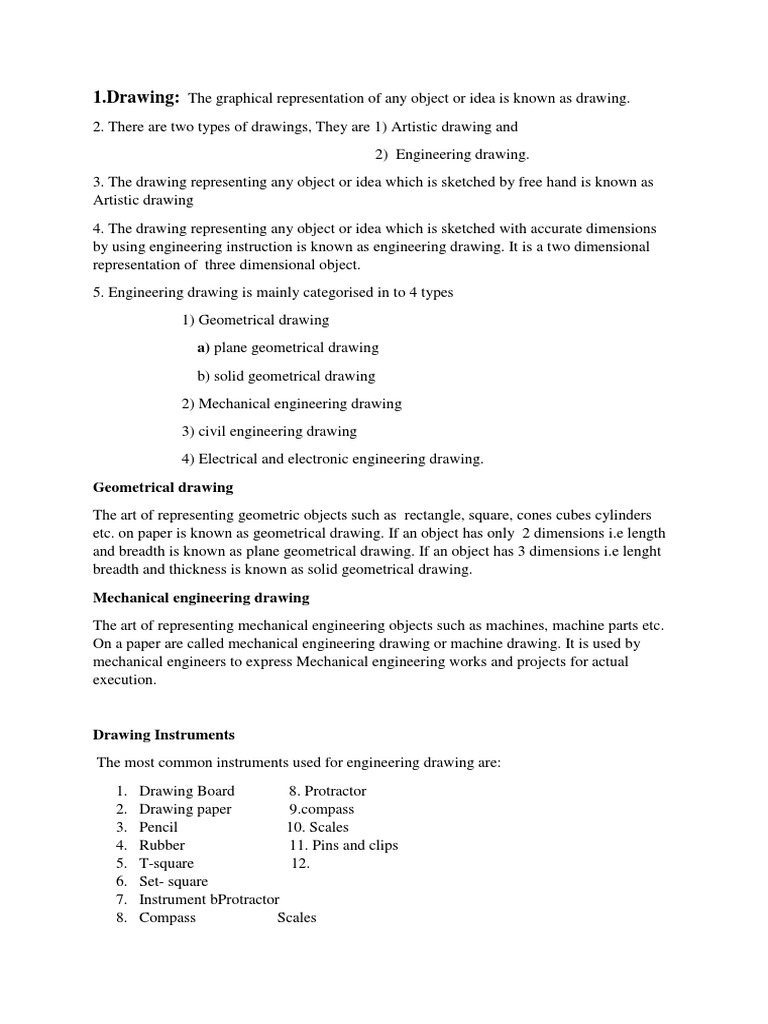 Types of Engineering Drawings and Projections | PDF | Projective ...
