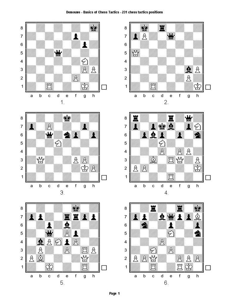 Demouve - Basics of Chess Tactics - 231 Chess Tactics Positions TO ...
