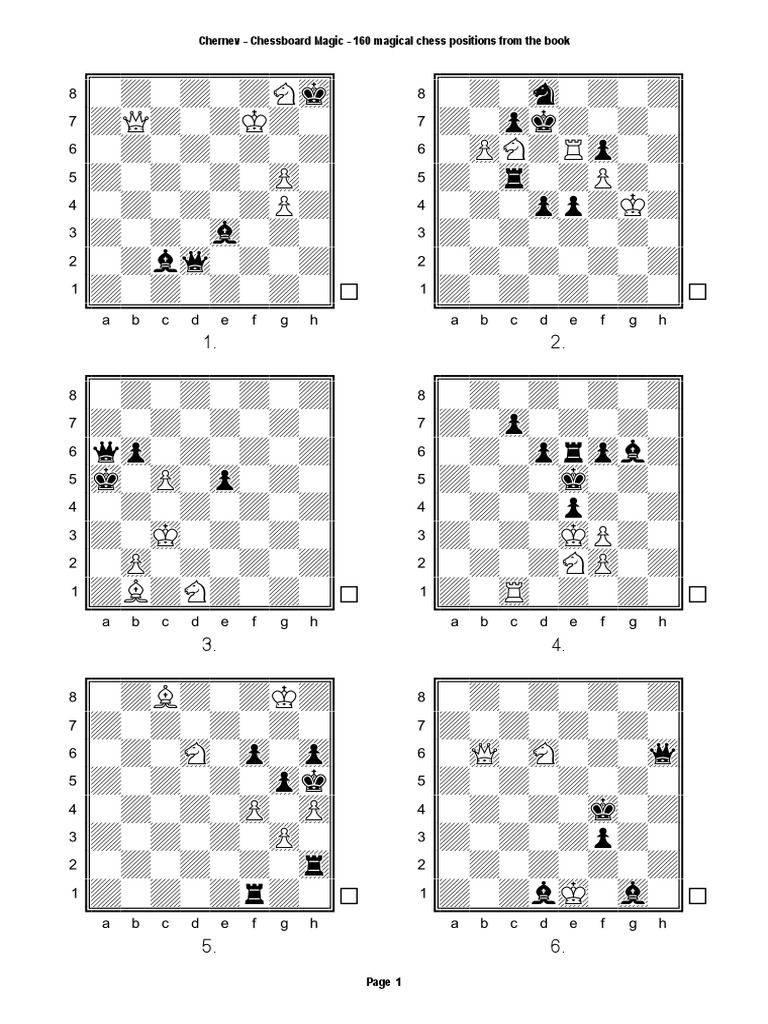 Chernev - Chessboard Magic - 160 Magical Chess Positions From The Book ...