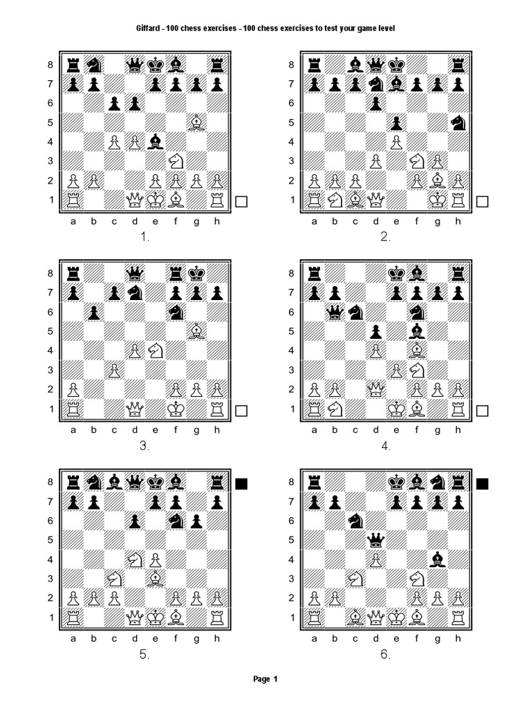 Giffard - 100 Chess Exercises - 100 Chess Exercises To Test Your Game ...
