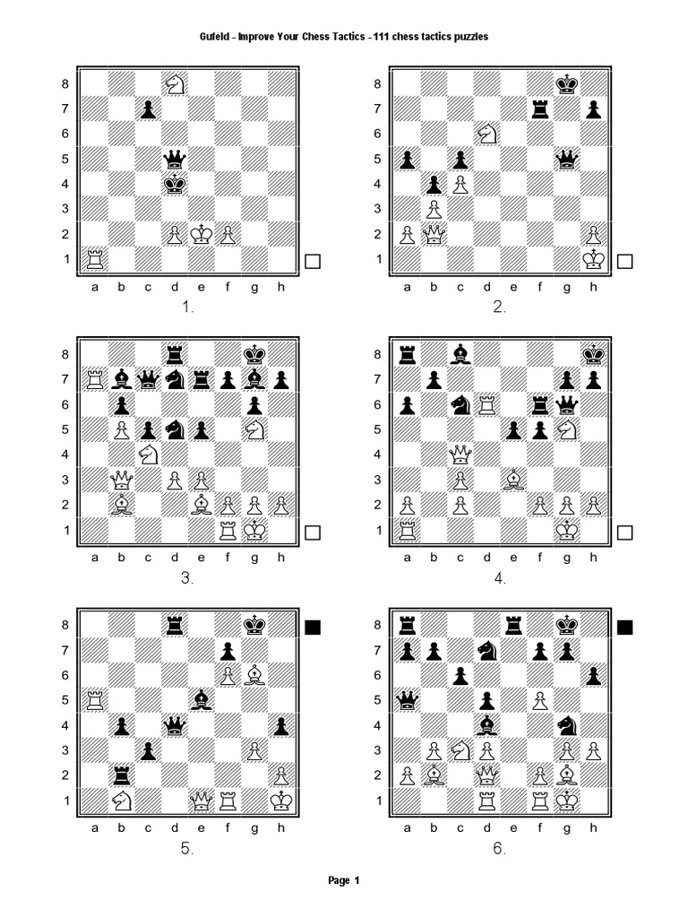 Gufeld - Improve Your Chess Tactics - 111 Chess Tactics Puzzles TO ...