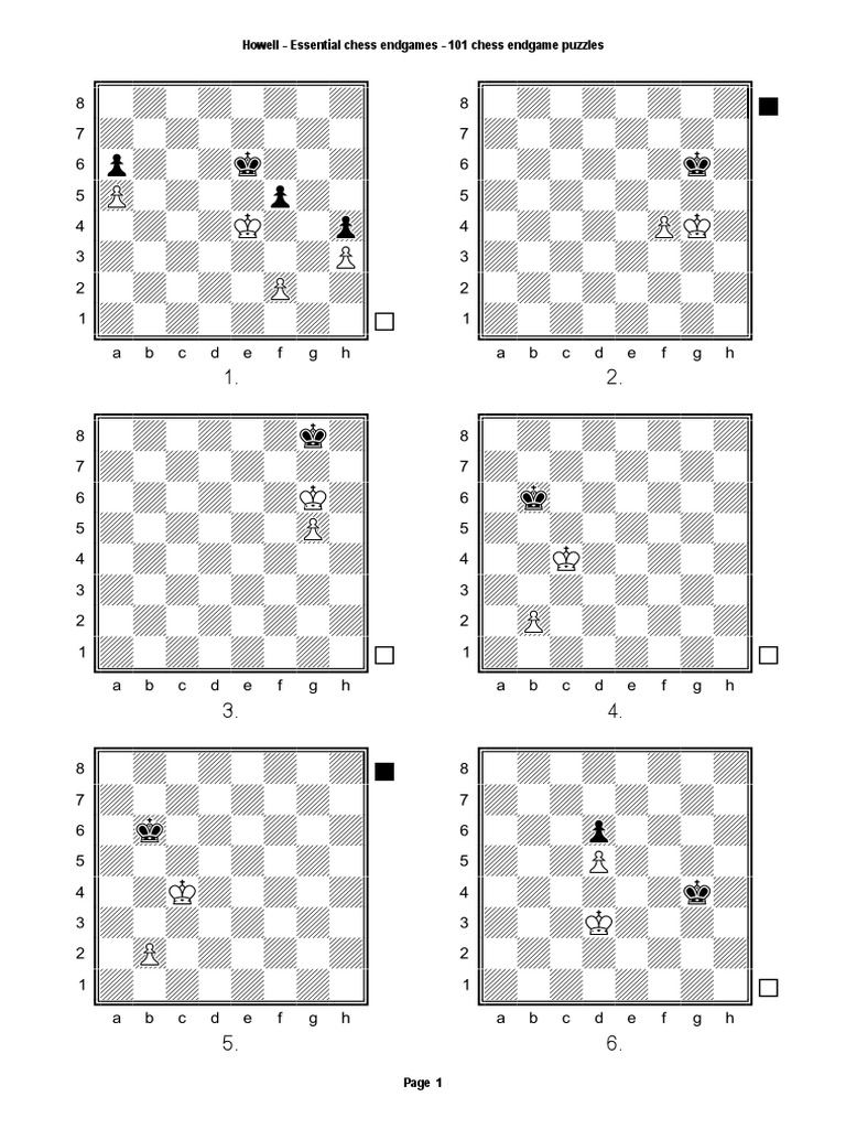 Howell - Essential Chess Endgames - 101 Chess Endgame Puzzles TO SOLVE ...