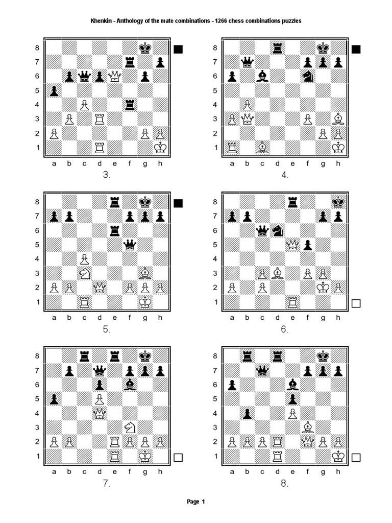 Khenkin - Anthology of The Mate Combinations - 1266 Chess Combinations ...