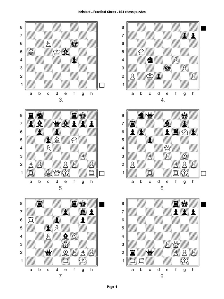 Neistadt - Practical Chess - 803 Chess Puzzles TO SOLVE - BWC PDF | PDF ...