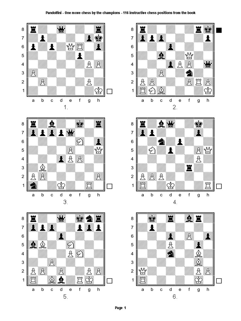Pandolfini - One Move Chess by The Champions - 116 Instructive Chess ...