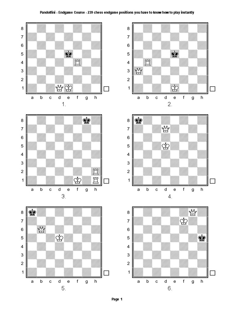 Pandolfini - Endgame Course - 239 Chess Endgame Positions You Have To ...