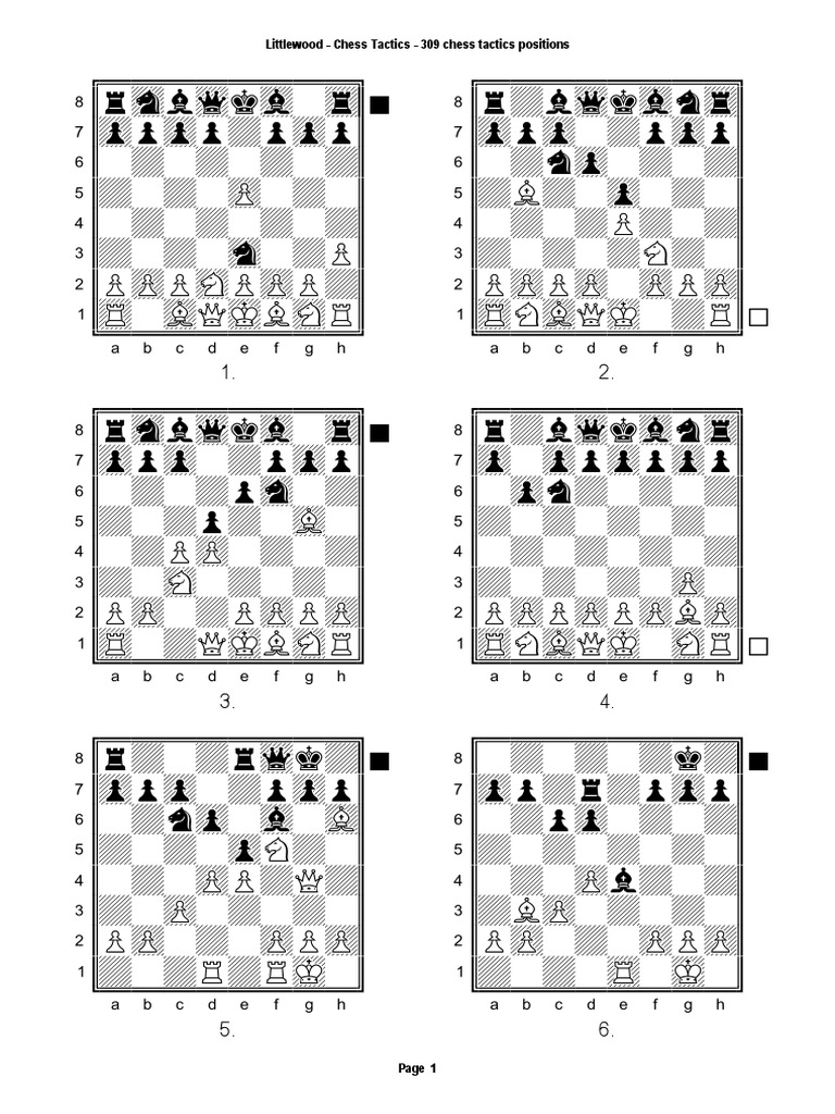 Littlewood - Chess Tactics - 309 Chess Tactics Positions TO SOLVE - BWC ...
