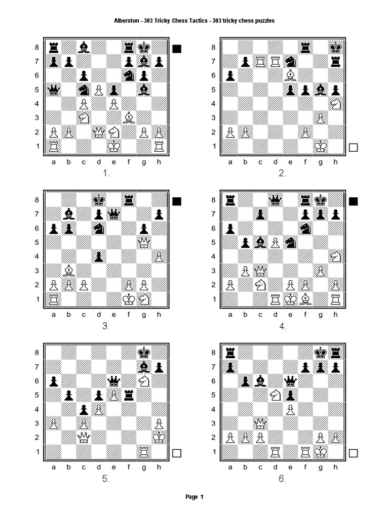 Alberston - 303 Tricky Chess Tactics - 303 Tricky Chess Puzzles TO ...