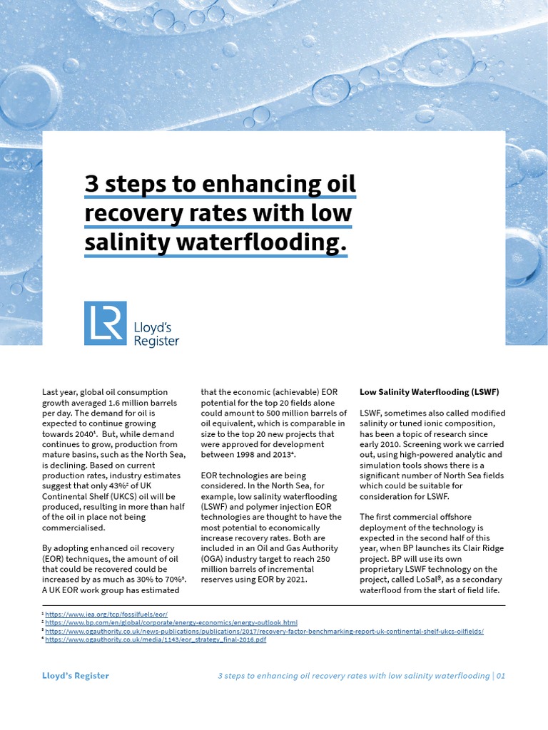 Eor Low Salinity Waterflooding Whitepaper PDF | PDF | Enhanced Oil ...