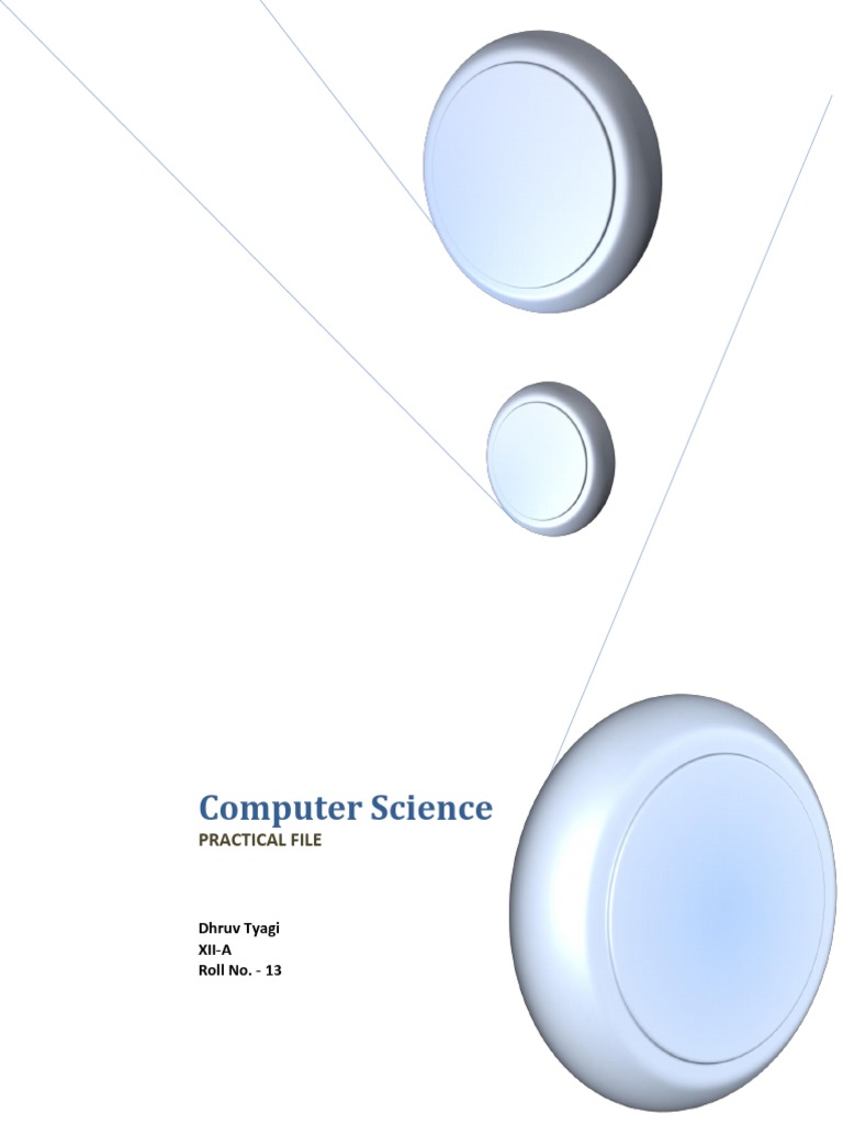 Computer Science: Practical File | PDF | Matrix (Mathematics ...