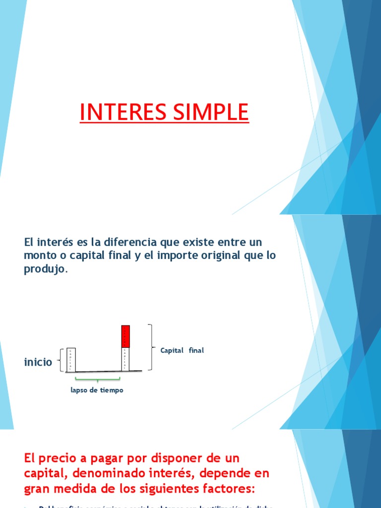 Interes Simple Ppt | Interés | Tasas de interés