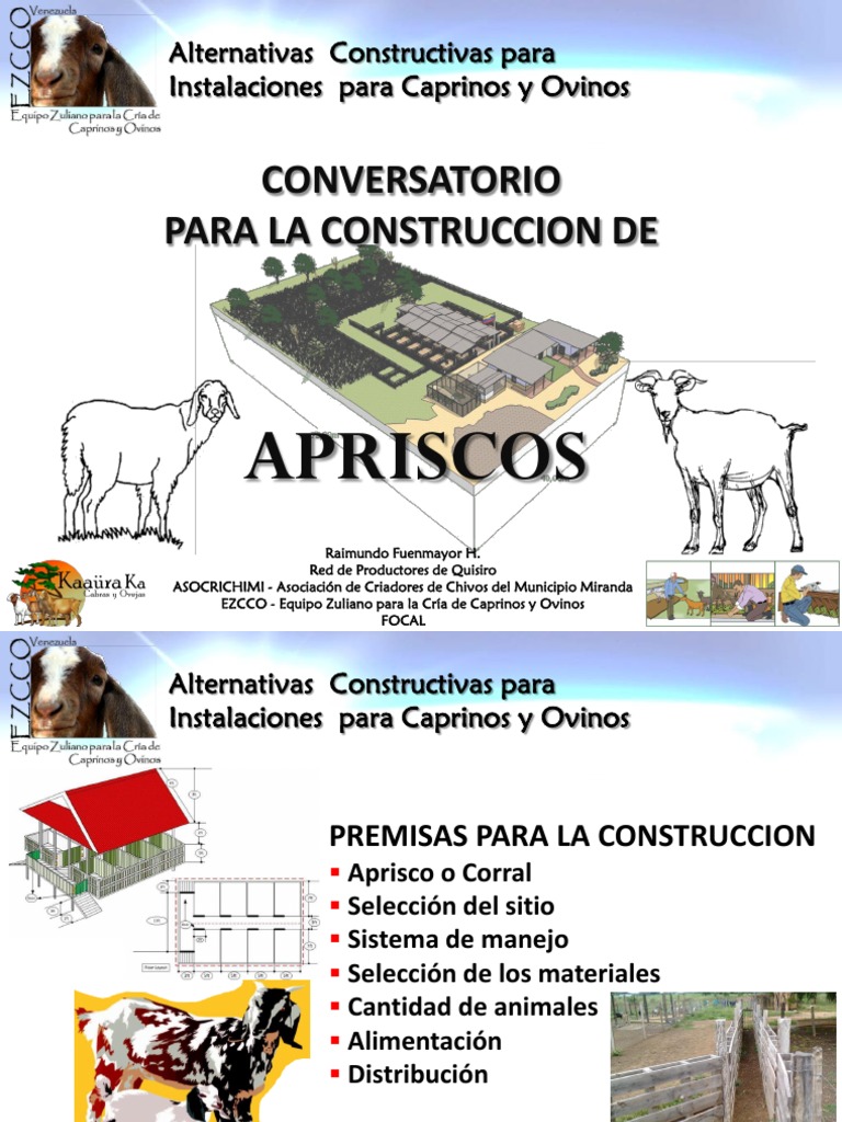 Modelos de Apriscos para Ovinos y Caprinos | PDF | Cabra | Oveja