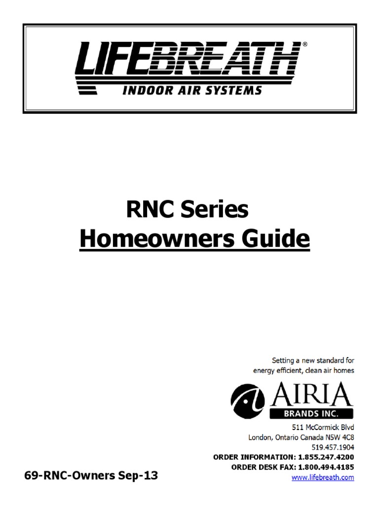 69 RNC Owners e F 0 | PDF | Hvac | Duct (Flow)