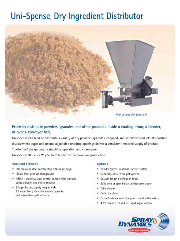 Spray Dynamics System | PDF | Manufactured Goods | Equipment