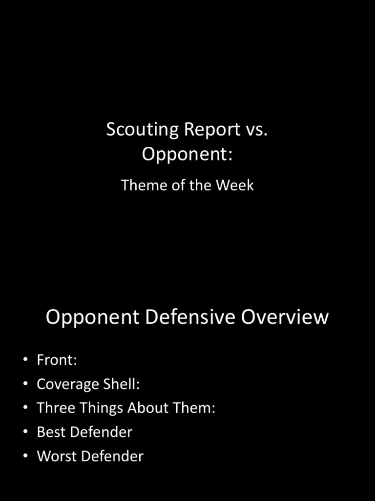 Scouting Report Template | PDF