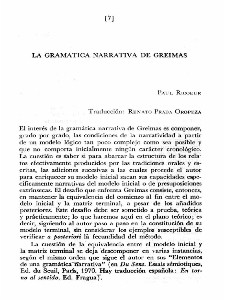 Greimas Narratología | PDF