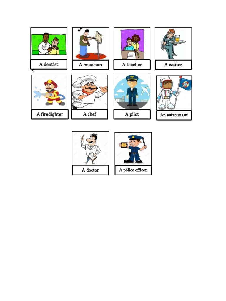 A Dentist A Musician A Teacher A Waiter | PDF