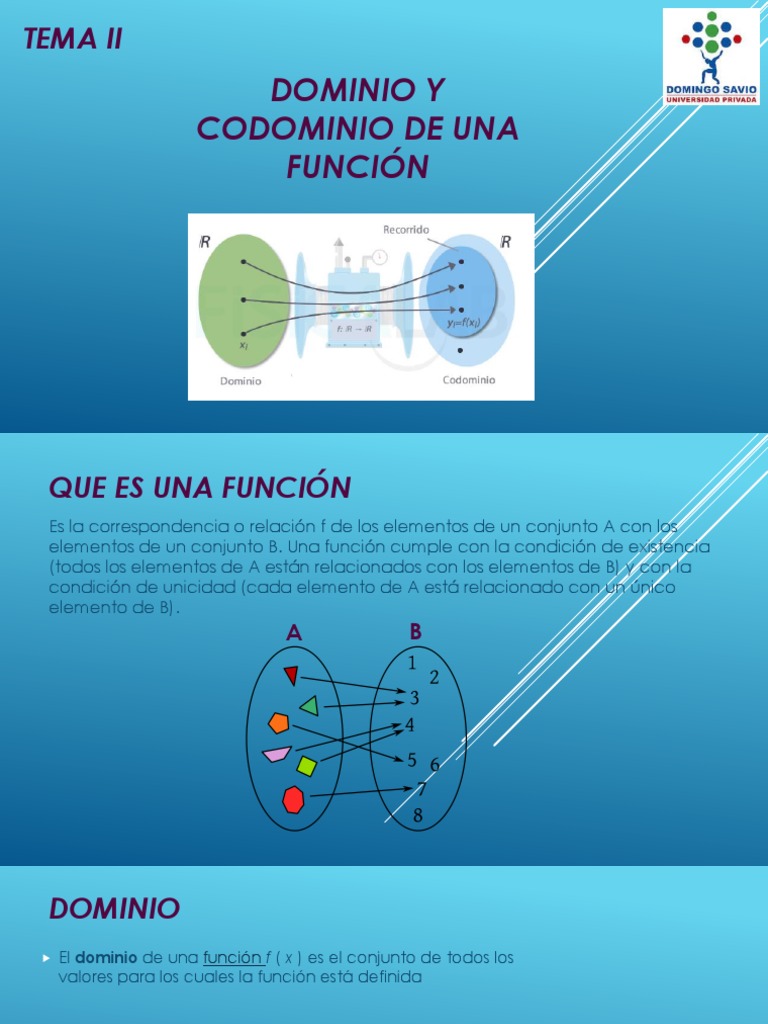 Dominio y Codominio de Una Funcion | PDF