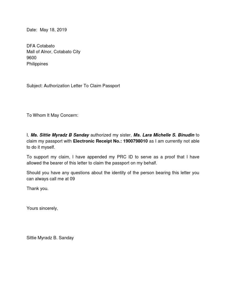 Authorization Letter | PDF | Cultural Globalization | International ...