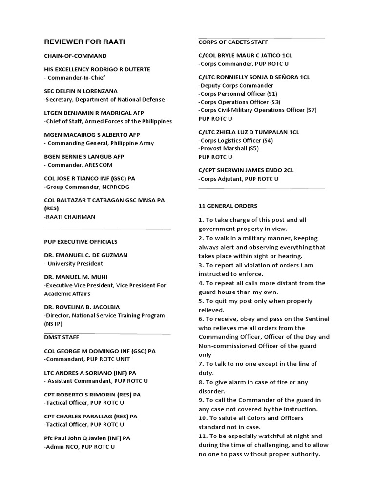 Reviewer Raati Updated | PDF | Defense Policy | Military