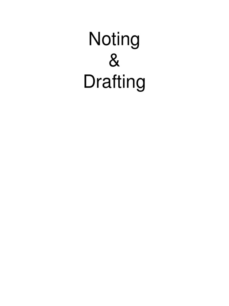Noting and Drafting | Download Free PDF | Precedent | Mail