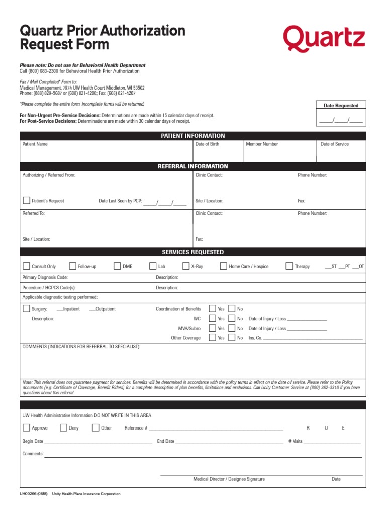 Prior Authorization Request Form | PDF | Medical Diagnosis | Health Care