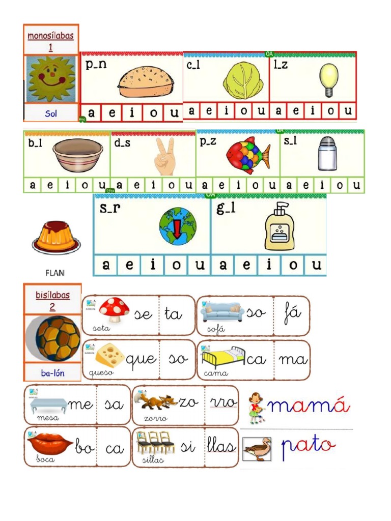 Palabras Tetrasílabas | PDF