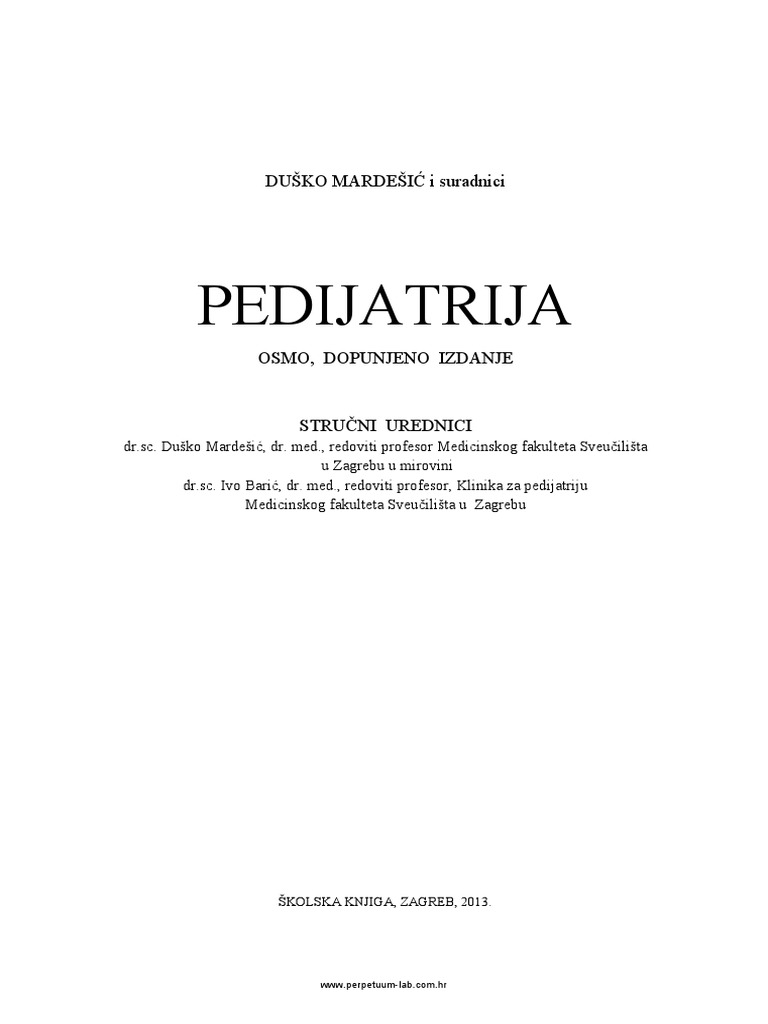Mardesic Pedijatrija 2013 PDF | PDF