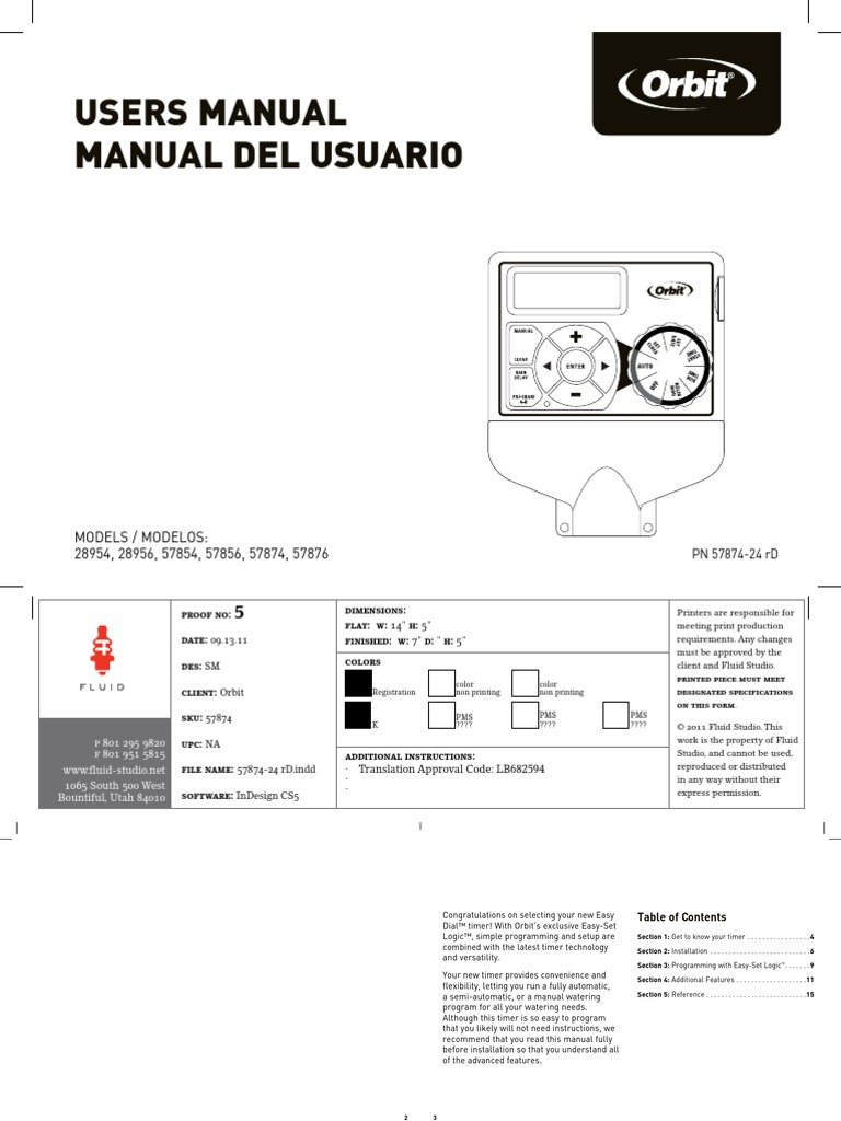 Timer | PDF | Irrigation | Clock