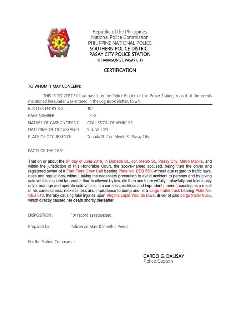 Republic of The Philippines National Police Commission Philippine ...