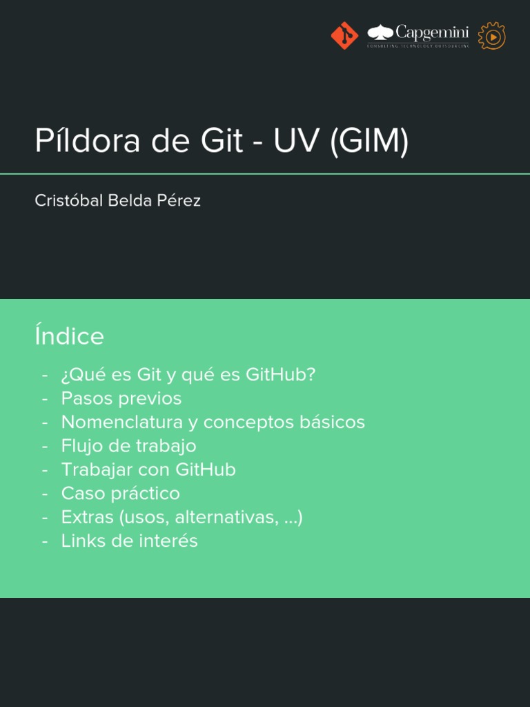 Píldora de Git PDF | PDF | Control de versiones | Software del sistema