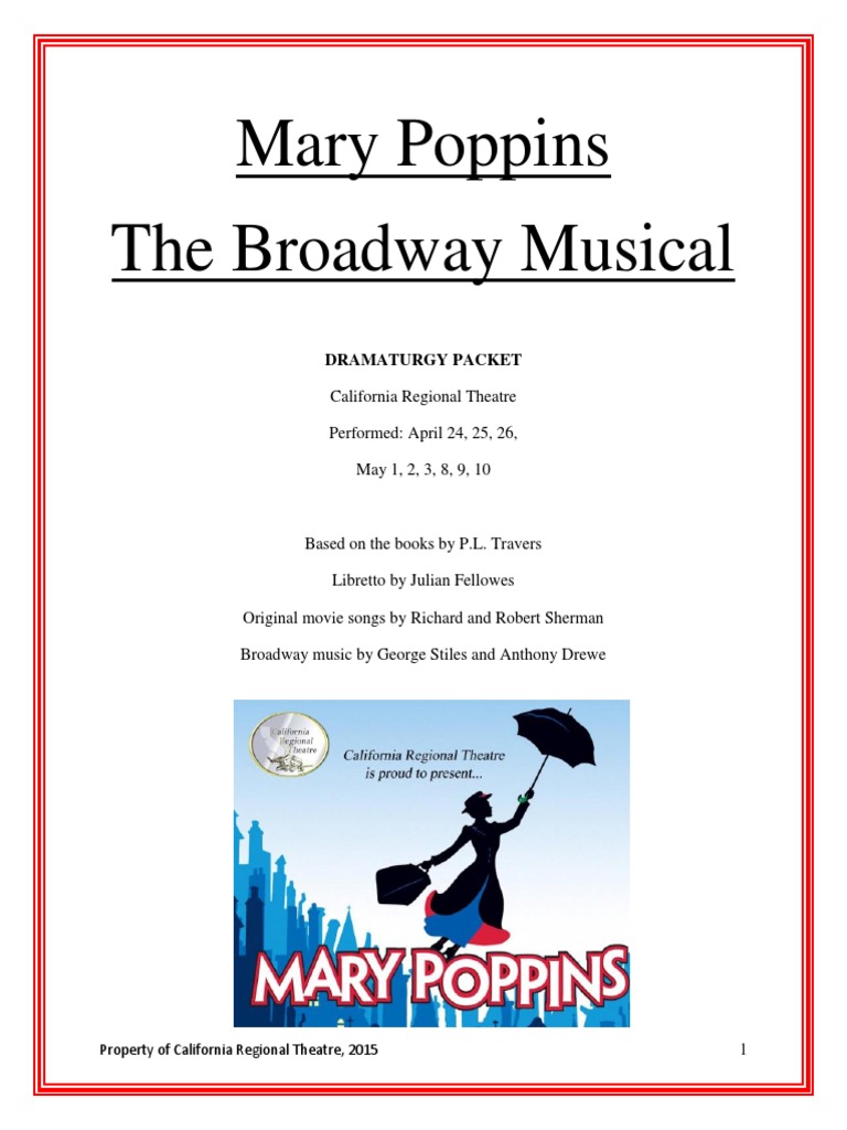Mary Poppins Musical - Dramaturgy Packet PDF | PDF | Penny
