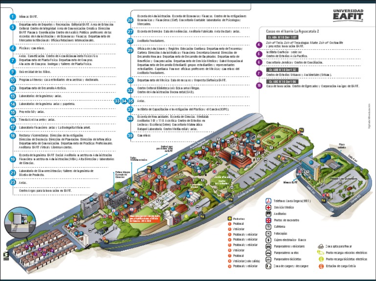 Mapa Eafit Campus Medellin 2018 2 v3 1 | PDF | Science | Educación avanzada