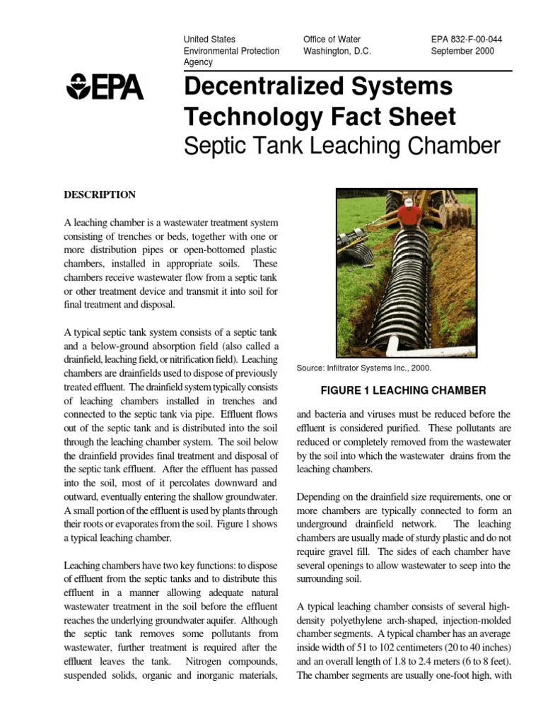 Septic Tank Leaching Chamber Overview | PDF | Septic Tank | Environment