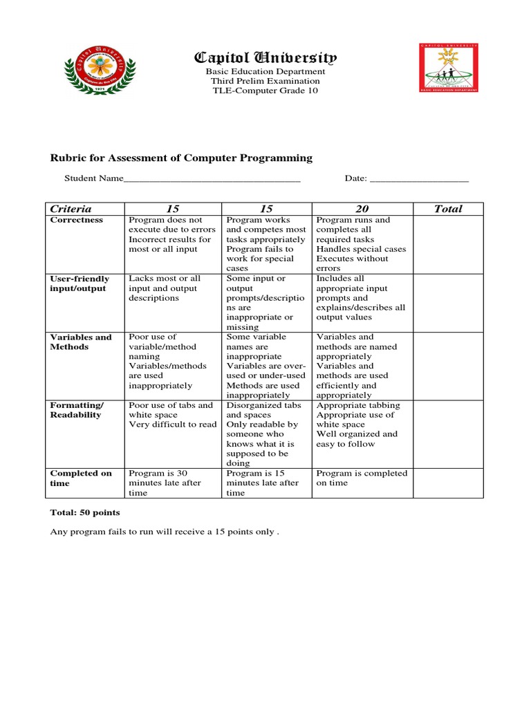 VB Rubric Programs | PDF | Input/Output | Applied Mathematics