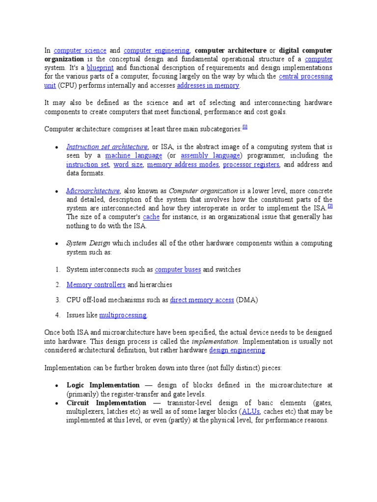 Computer Architecture | Download Free PDF | Computer Architecture ...