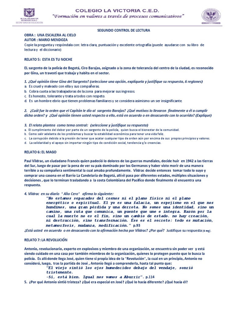 Segundo Control de Lectura | PDF