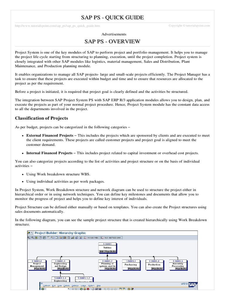 Sap PS - Quick Guide Sap PS - Quick Guide PDF | PDF | Business ...