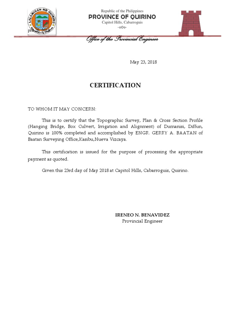 Certification Survey Ba at An | PDF