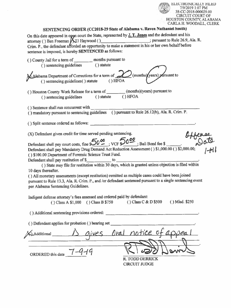 Smith Sentence Order | PDF