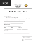 Medical Certificate 2010 Palaro | PDF | Physical Examination | Practice ...