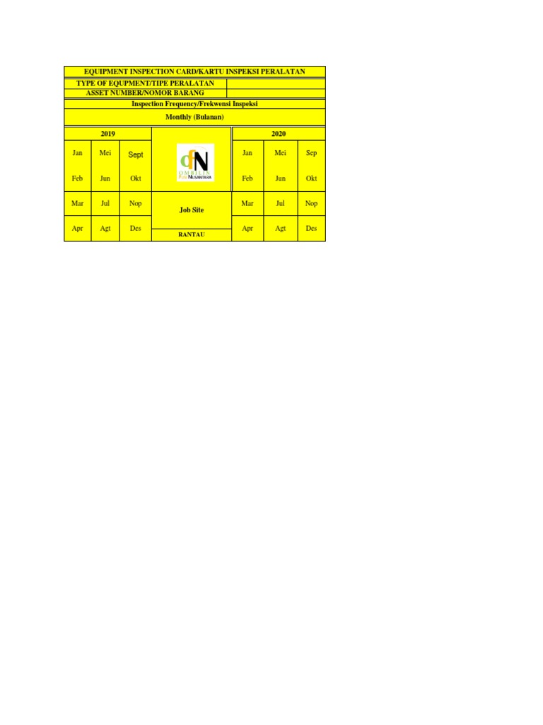 Equipment Inspection Card | PDF