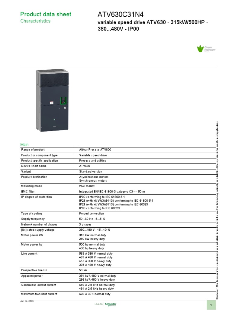 Altivar Process ATV600 - ATV630C31N4 | PDF | Electric Motor ...