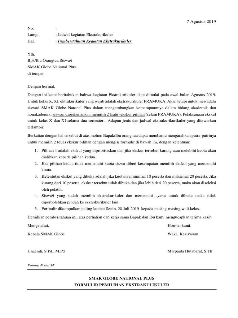 Angket Ekskul 1 | PDF